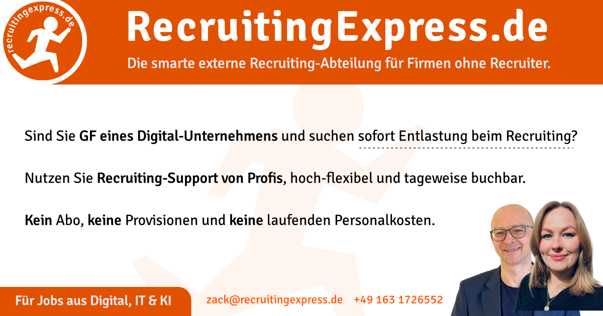 Tageweise buchbar: Freelance Recruiter, Active Sourcing Support ...